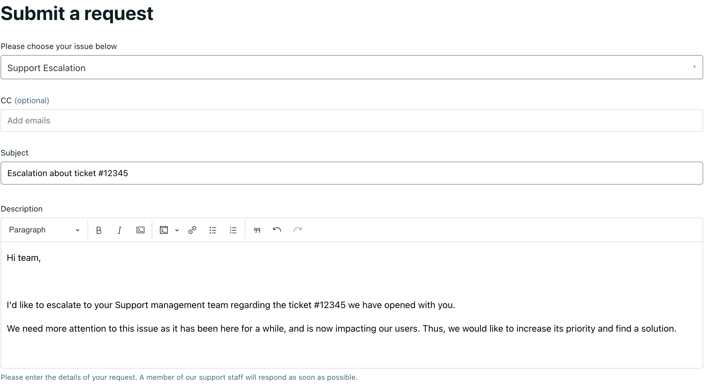 Support escalation process – Conduktor